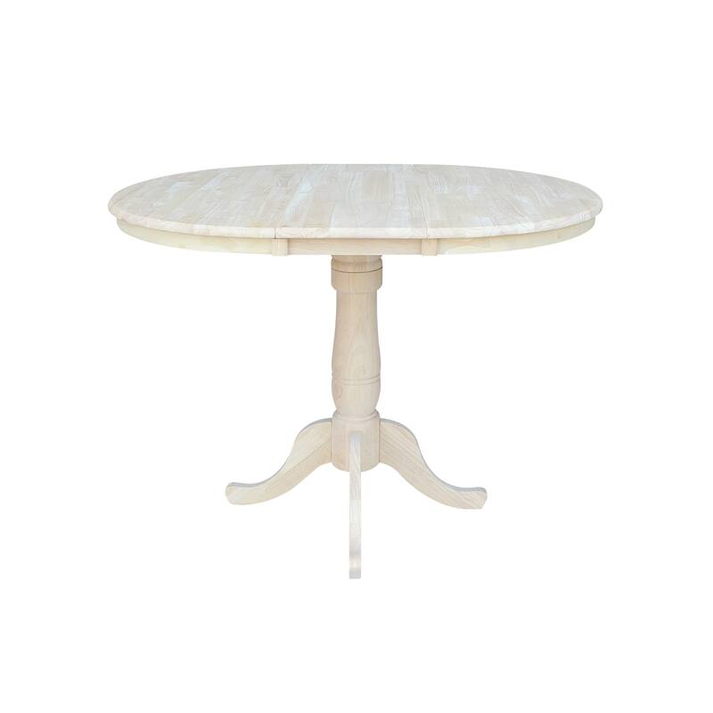 International Concepts 36" Round Counter Height Extension Table with 12 ...