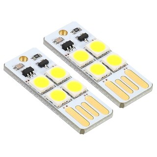 2Pcs 0.5W Mini USB LED Light 6000-6500K Slim Touch Lamp Module Clear ...