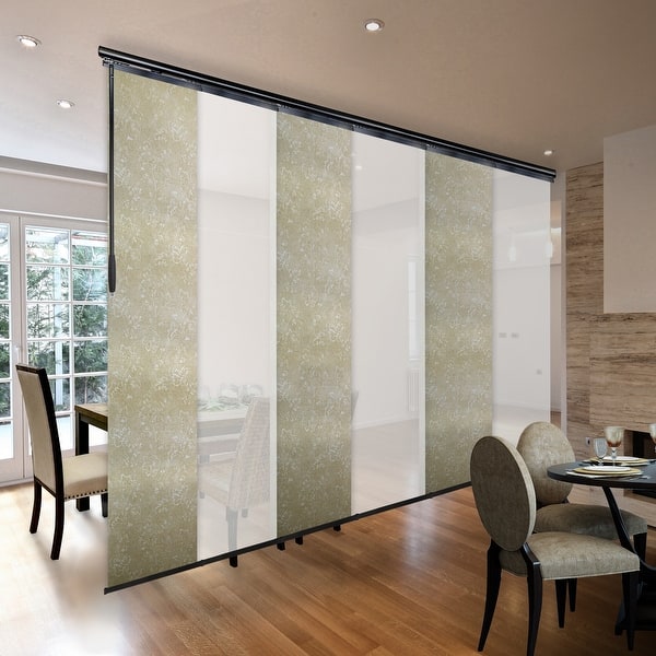 InStyleDesign 6-Panel Single Rail Panel Track Extendable 70"-130"W x 94 ...
