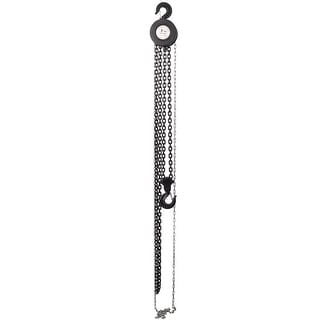 Chain hoist 5-Ton Black 10 ft. Steel Manual Chain Hoist Log Hook with 2 ...