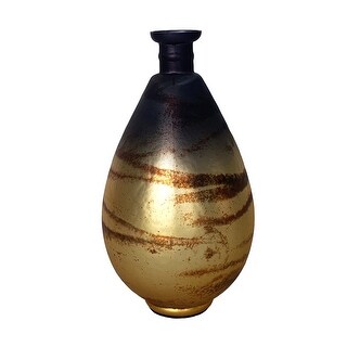 A&B Home Aiden Glass Vase - Gold/Black - On Sale - Bed Bath & Beyond ...