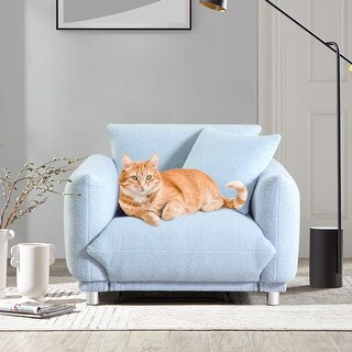 Jessice Teddy Modern Soft Bread Sofa with Metal Legs - Bed Bath ...