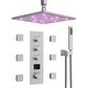 Digital Thermostatic Shower System 12-Inch Temperature-Sensitive LED ...