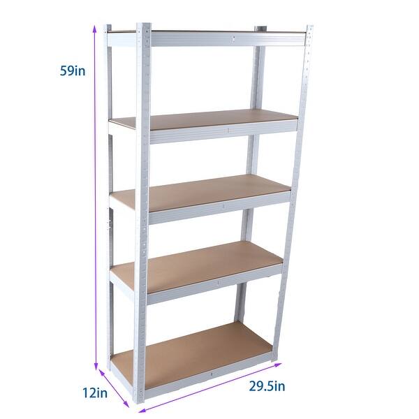 Laminated Shelving Unit Adjustable Garage Storage Utility Rack Duty ...