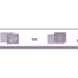 Mauve Shapes Peel and Stick Wallpaper Border 33 ft X 2 in - Roll 33 ft ...