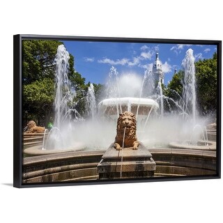 "USA, Puerto Rico, Ponce, Fountain of Lions at Plaza Las Delicias ...