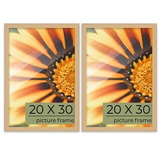 20x30 Picture Frame Set of 2 Natural Wood Picture Frames for Gallery ...