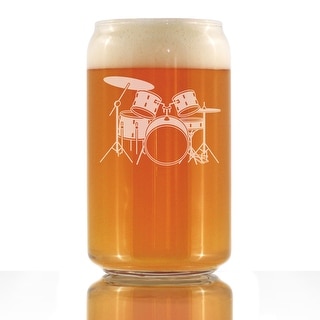 Drums - Beer Can Pint Glass - Drumming Gifts for Drummers - 16 Ounce ...