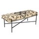 Sevita Black/Cream Southwestern Indoor Bench - 48" L x 18" W x 18" H ...