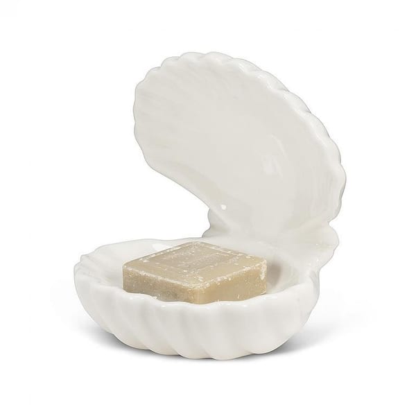 Double Clam Shell Soap Dish - white - Bed Bath & Beyond - 40117183