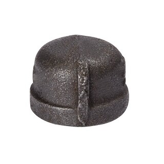 B & K 521-411BC Southland Malleable Iron Pipe Cap, Black, 4" Dia - Bed ...