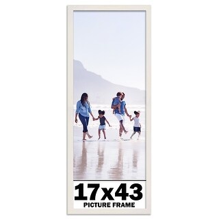 17x43 Frame White Wash Picture Frame - Complete Modern Photo Frame ...