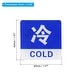 Hot/Cold Water Label 10 Pairs Acrylic Square Sign Red/Blue/White - Bed ...