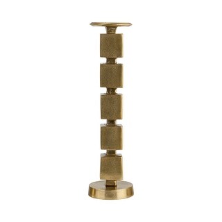 Sagebrook Home Metal, 18" Stacked Cubes Candleholder, Gold, Pillar, 18 ...