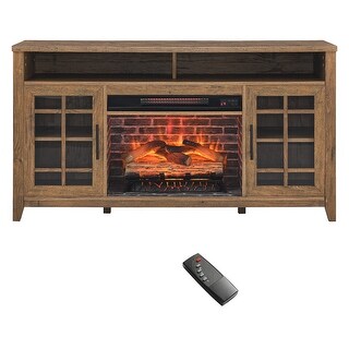 TV Media Stand with Electric Fireplace KD Inserts Heater - Bed Bath ...