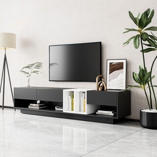 TV Stand with Perfect Storage Solution, Two-tone Media Console for TVs ...