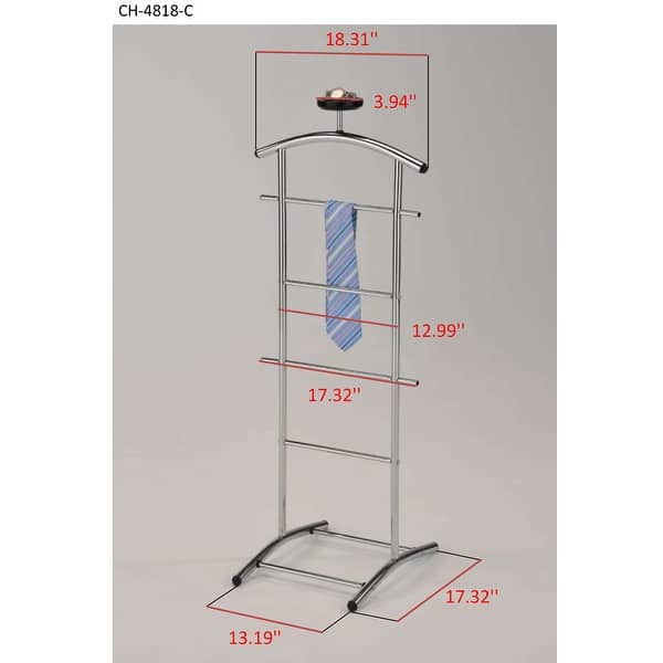 Stylish Chrome Valet Stand with Contoured Hanger - Bed Bath & Beyond ...
