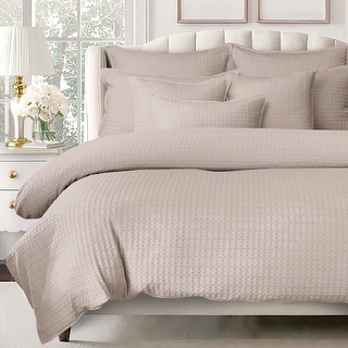 6ix Tailors Honeycomb Waffle Natural 8 Piece Comforter Designer Set ...