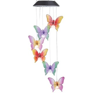 Solar Powered Colorful Butterflies Dangler - NO SIZE - Bed Bath ...