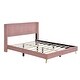 Queen Size Upholstered Platform Bed with Corduroy Tufted Upholstered ...