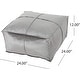 Cytheria Smoke Velvet Square Bean Bag Ottoman - Bed Bath & Beyond ...