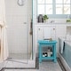 HDPS Corner Shower Bench Seat, Sky Blue Shower Stools for Inside Shower ...