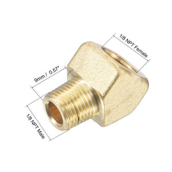 Brass Hose Fitting Elbow 1/8NPT Male to Female Thread 45 Degree Pipe ...