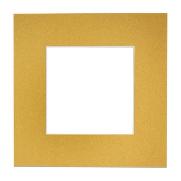 8x10 Mat for 10x12 Frame - Precut Mat Board Acid-Free Metallic Gold ...