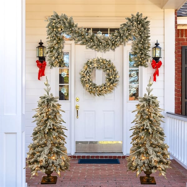 light green christmas garland