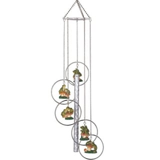 Q-Max 24" Long 5-Ring Polyresin Frog Wind Chime - Bed Bath & Beyond ...