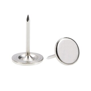 Upholstery Nails Tacks 11mmx17mm Flat Head Nails Pins 200 Pcs - Silver ...