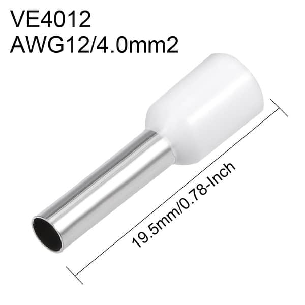 VE4012 Cord Pin End Wire Connector Elec Crimp Terminal AWG12 10Pcs ...