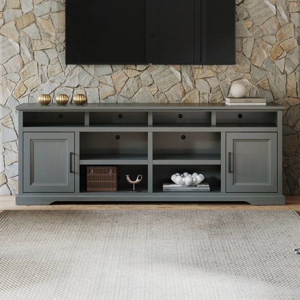 Bridgevine Home Cheyenne 86 Inch TV Stand Console for TVs up to 95 ...