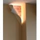 "Big Reveal" LED Corner Light 18" White Curved Metal - Bed Bath ...