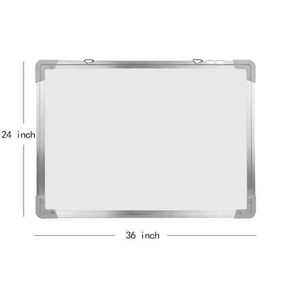 Magnetic Steel Dry Erase Wall Mounted Whiteboard 36x24 inch - Bed Bath ...