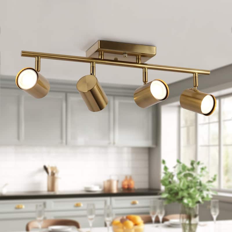 Rella Modern Farmhouse Split Rail 4-Light Adjustable Linear Ceiling ...