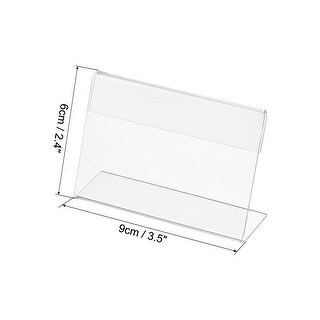 Mini Acrylic Sign Display Holder 3.5x2.4", Slant Back Card Tag ...
