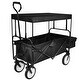 Heavy Duty Folding Portable Hand Cart with Removable Canopy, 8'' Wheels ...