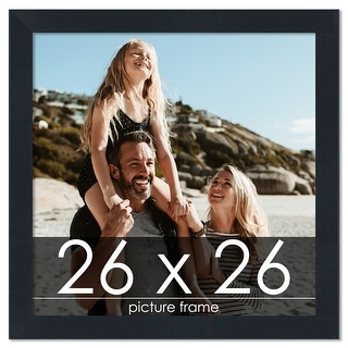26x26 Contemporary Black Wood Picture Square Frame - Picture Frame ...