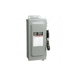 Square D Safety Switch: Fusible, 30 A, Three Phase, 600V AC, Galvanized ...