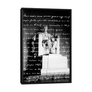 iCanvas "Handwritten Gettysburg Address Superimposed Over Statue At ...
