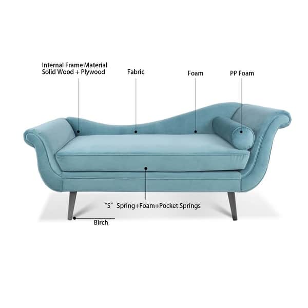 Modern Indoor Chaise Lounge Sofa Upholstered Reclining Chair Backrest ...