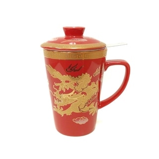 Red With Gold Dragon Mug - Bed Bath & Beyond - 40446896
