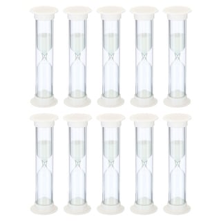 3 Minute Sand Timer, 10Pcs Small Sandy Clock, Count Down Sand Glass ...