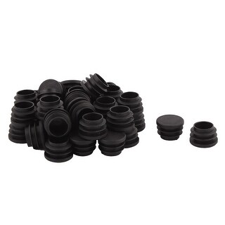 Home Office Plastic Round Table Chair Leg Tube Insert Black 25mm Dia ...