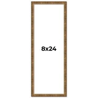 8x24 Frame Gold Solid Wood Picture Frame - Complete Modern Photo Frame ...