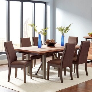 Mid-Century Modern Wooden Industrial Block Design Dining Set - Bed Bath ...