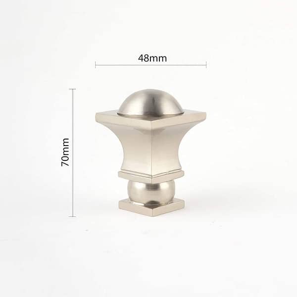 3/4 Inch Adjustable Silver Double Curtain Rod for Windows & Doors with ...