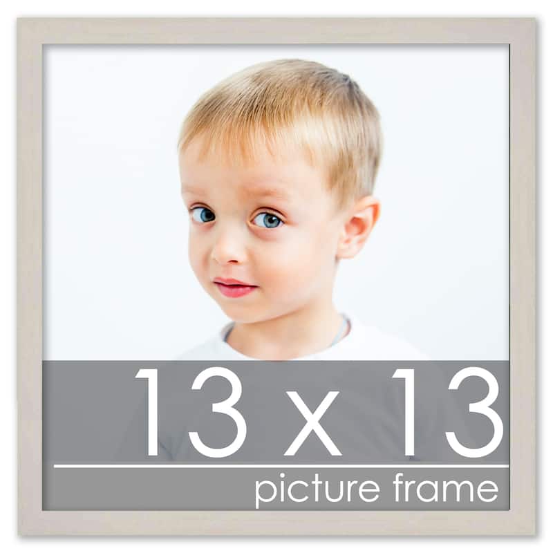 13x13 Traditional White Washed Complete Wood Square Picture Frame with ...
