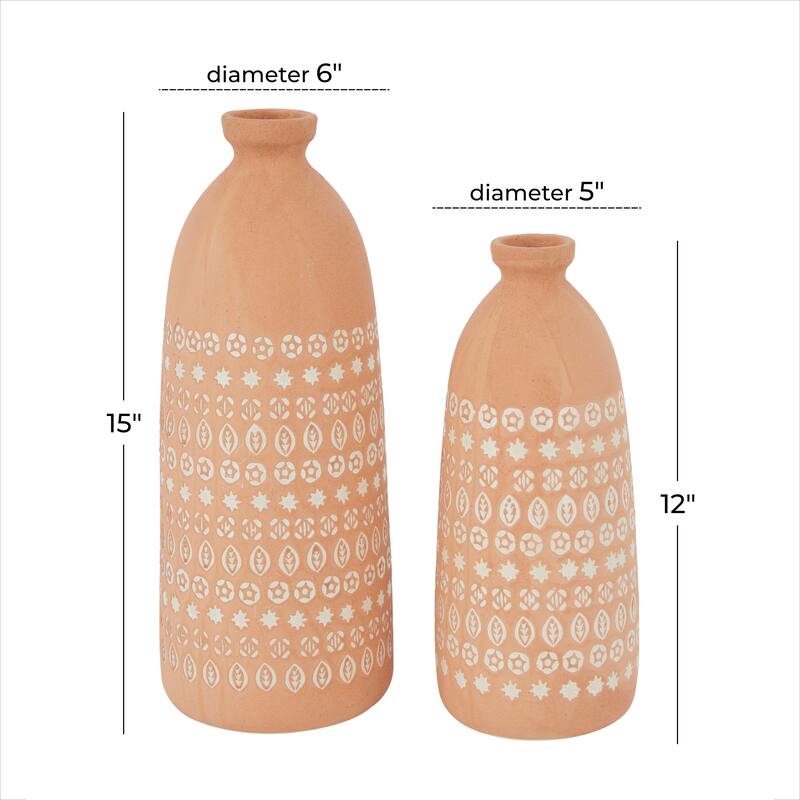Stoneware Rustic Vases (Set of 2) - Overstock - 34379666
